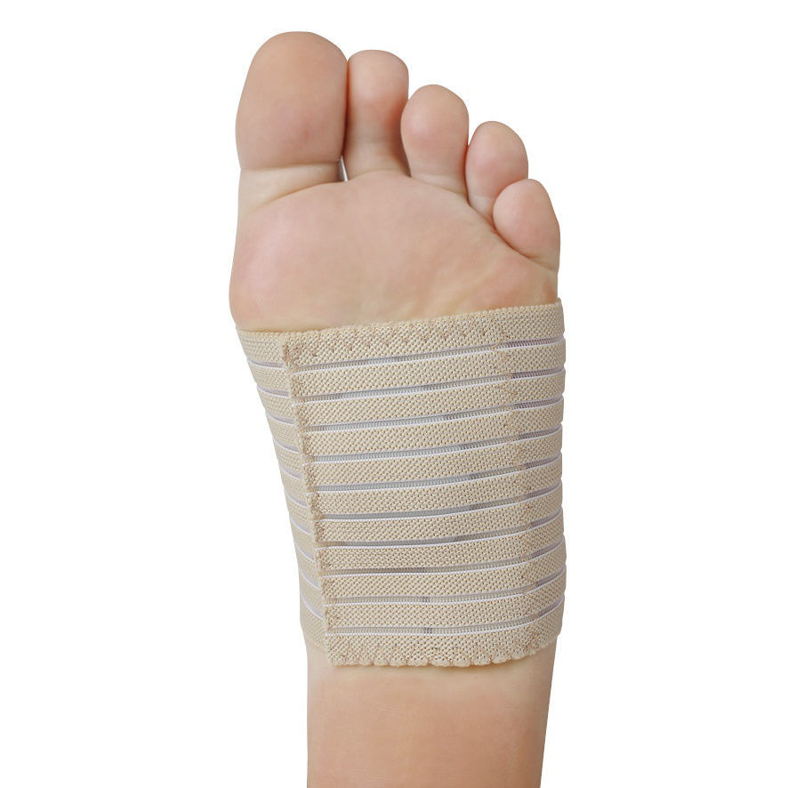 Compression metatarsal bandage supports weakened ligaments, foot and ...